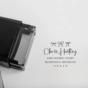 Cute Bow Return Address Stamp | Preppy Personalized Self Inking or ...