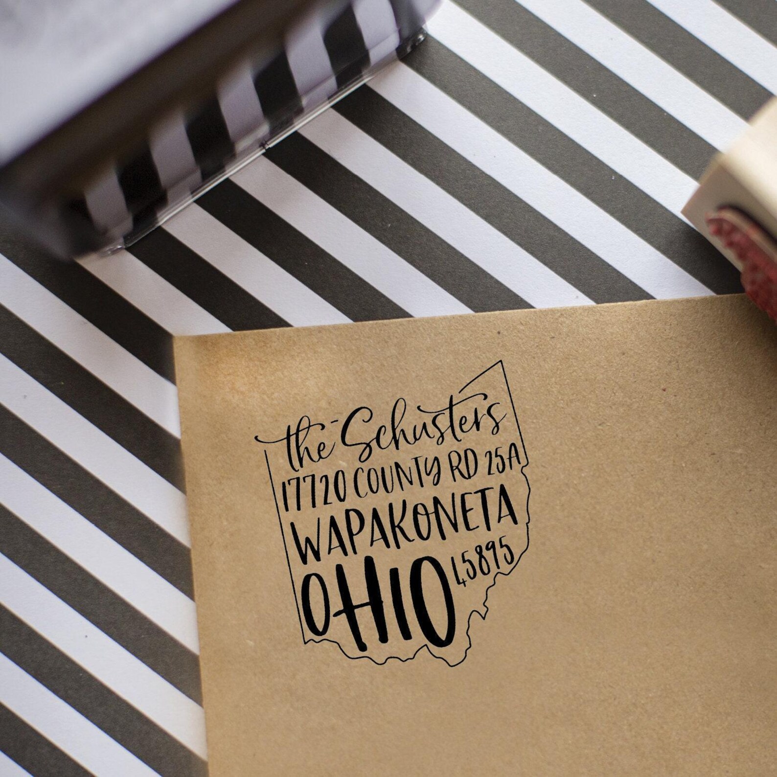 Ohio Address Stamp - Self Inking Return Address Stamp - Custom Stamp ...