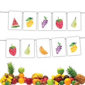 Printable Banner for Fruit Themed Birthday Party or Shower, Fruit ...