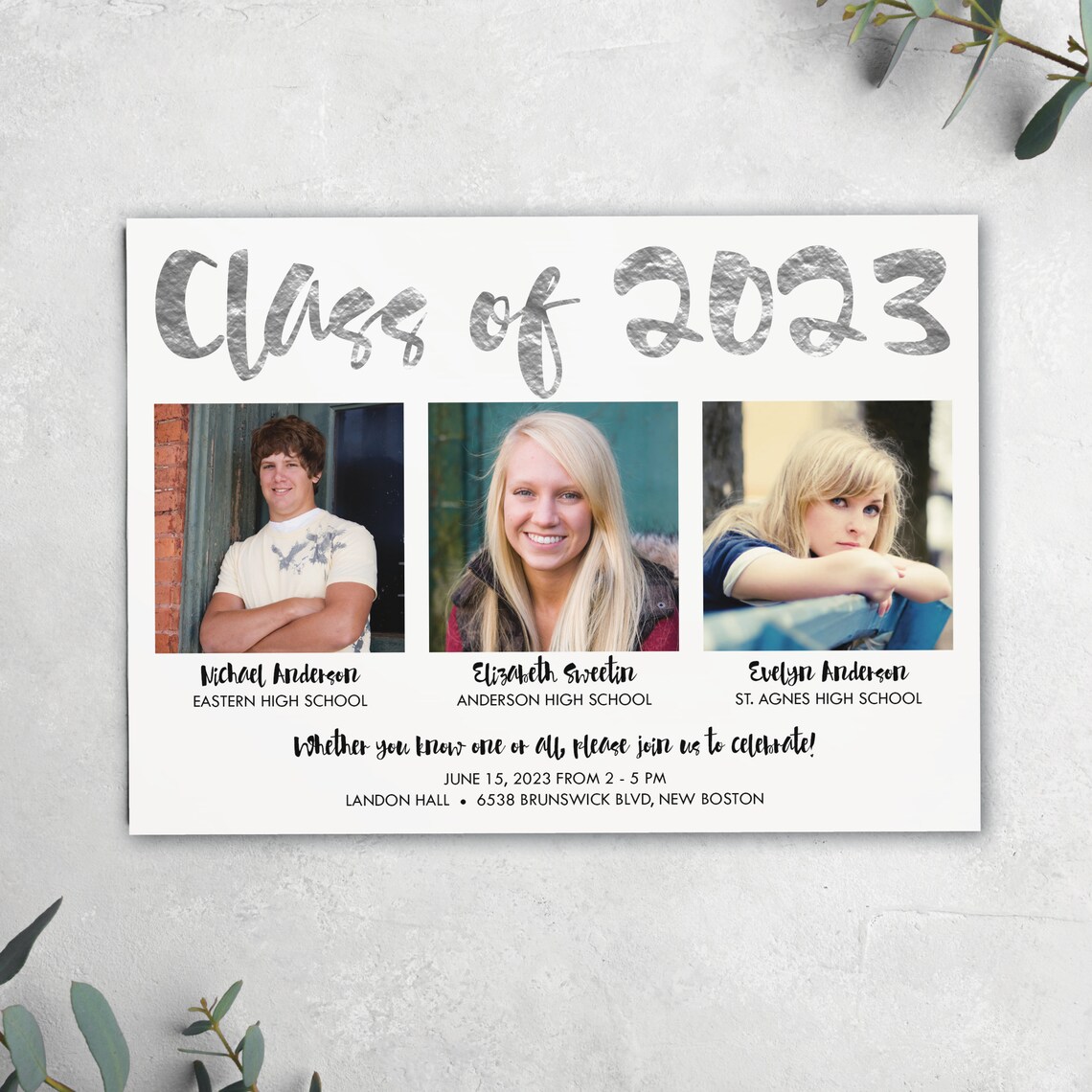 Combined Graduation Party Invitation Graduation Open House - Etsy