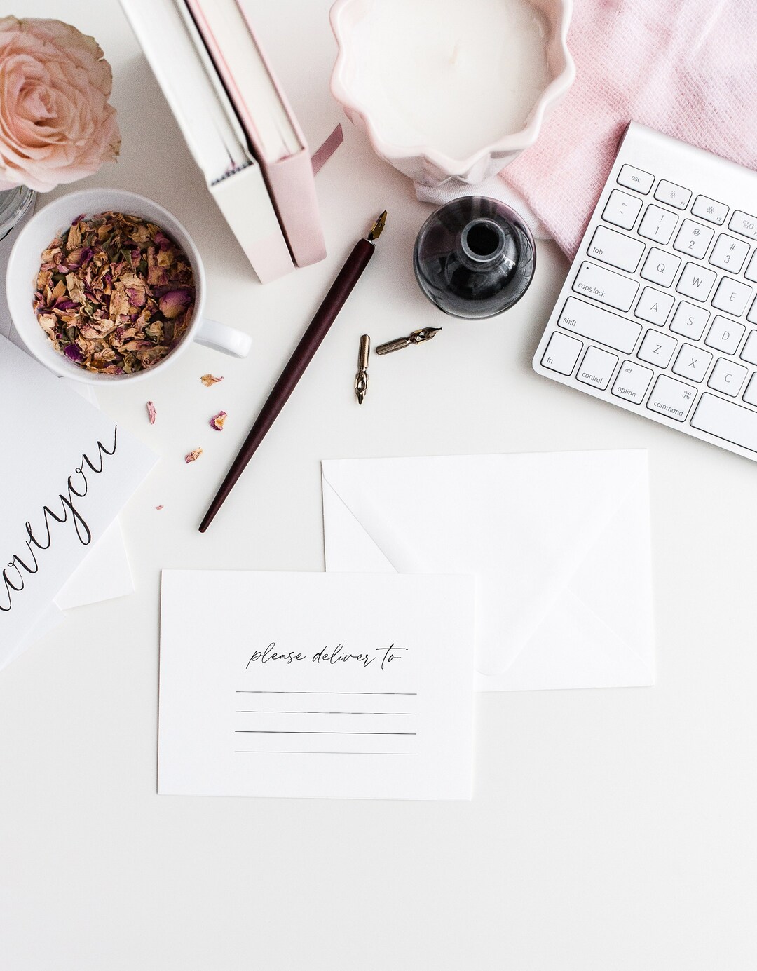 Custom 'please Deliver To' Envelope Stamp Personalized Address Line ...