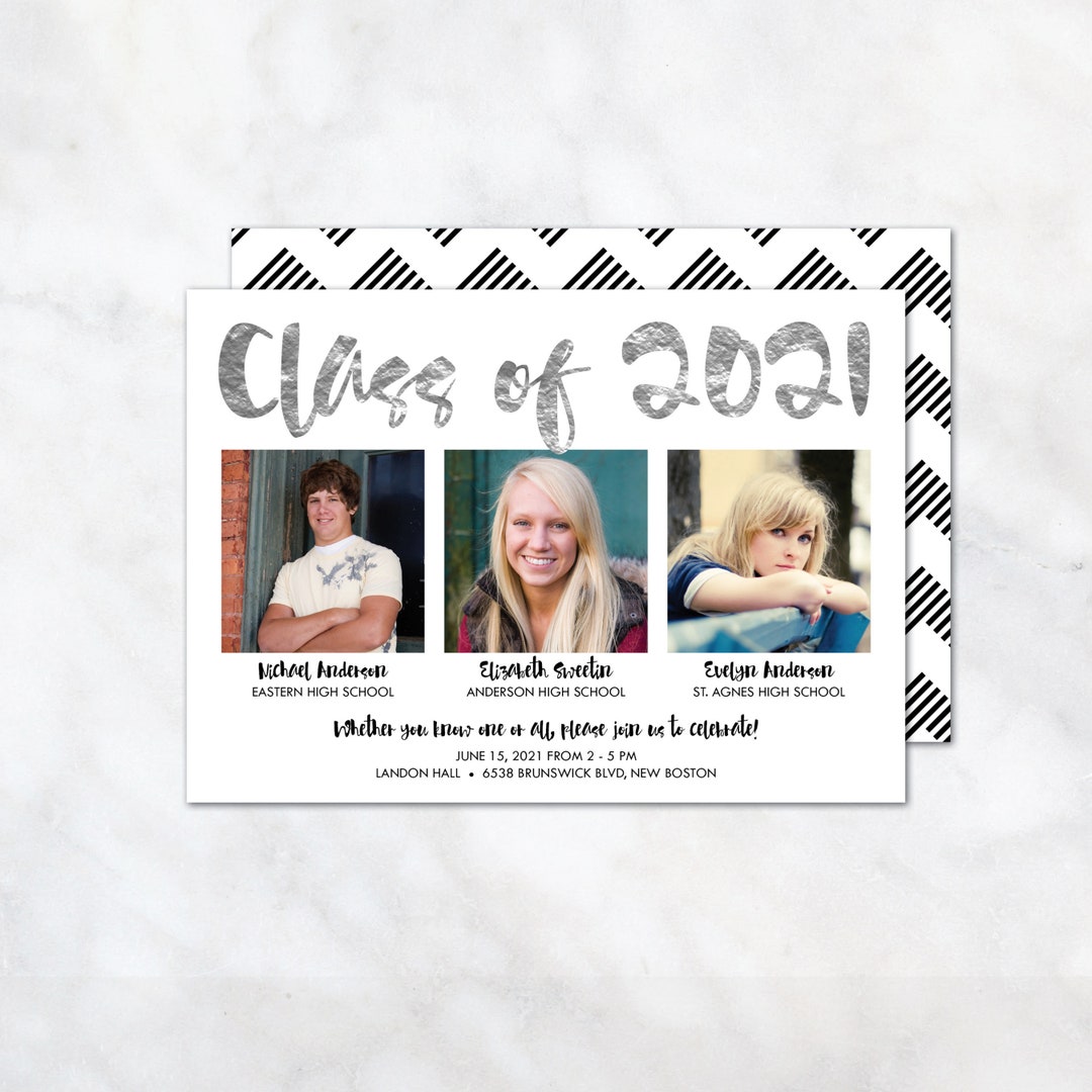 Combined Graduation Party Invitation Graduation Open House - Etsy
