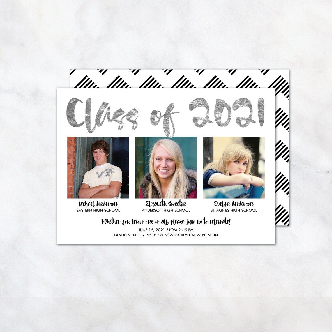 Combined Graduation Party Invitation Graduation Open House - Etsy