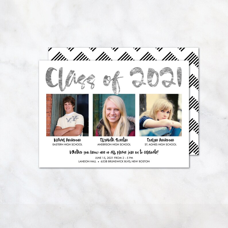 Combined Graduation Party Invitation Graduation Open House - Etsy