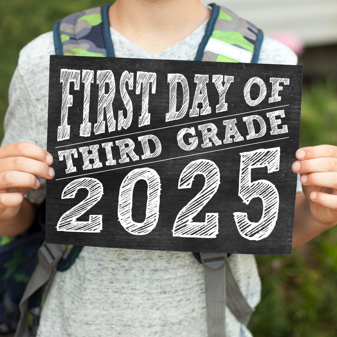 First Day of School Signs for 2025 - Chalkboard Style Printable Signs ...