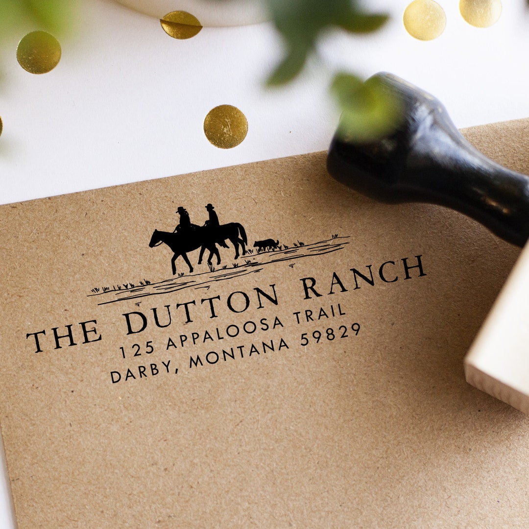 Ranch Address Stamp - Horseback Riding Personalized Address Stamp ...