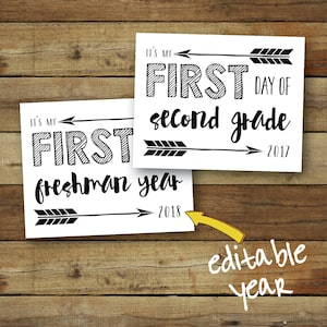 Back to School Signs for Canadian 2022 First Day of School, Editable ...