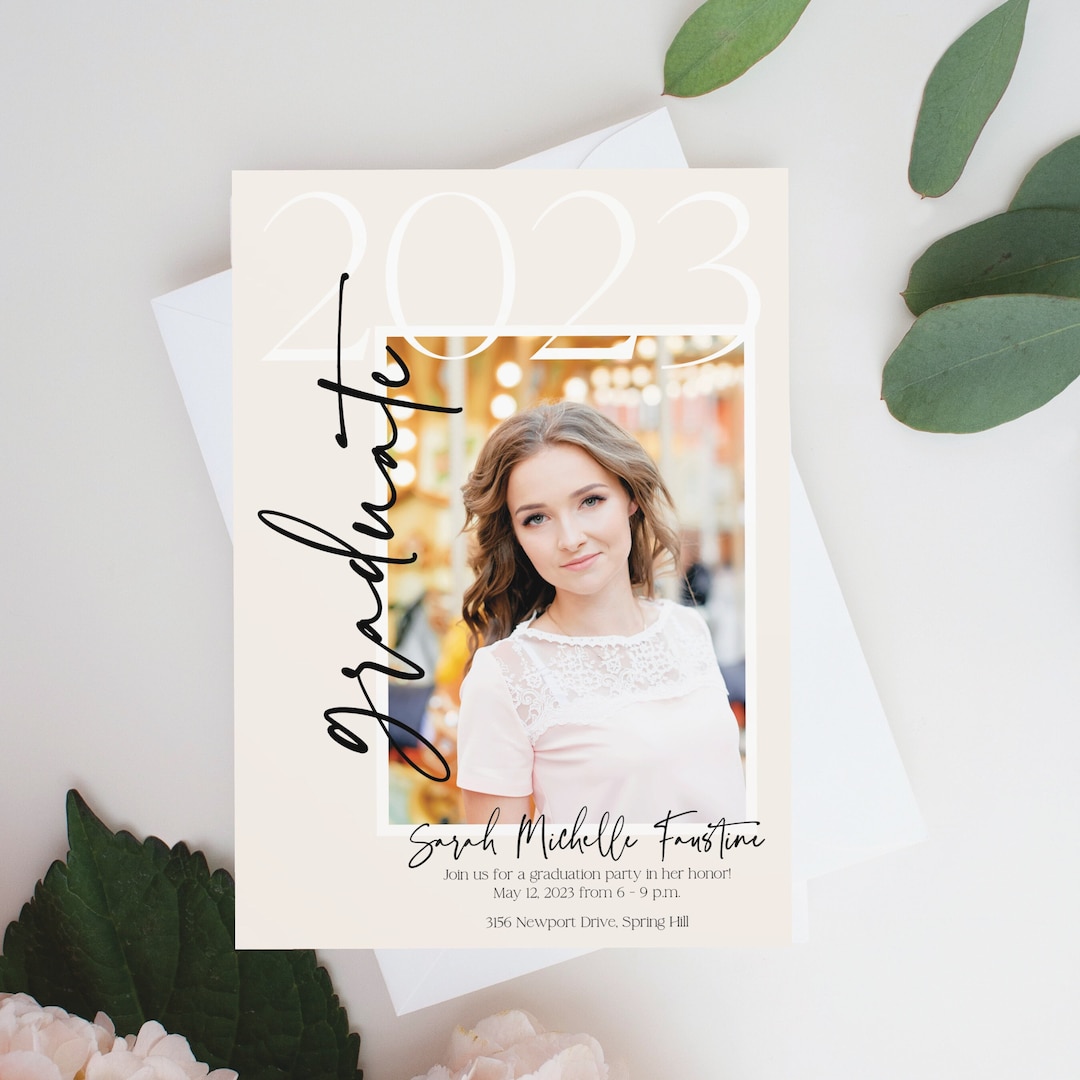 Custom Graduation Announcement, Personalized Graduation Party ...