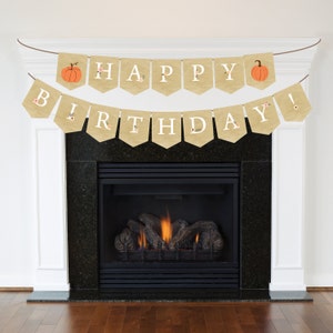 Printable Pumpkin Birthday Banner Pumpkin Bunting Banner - Etsy