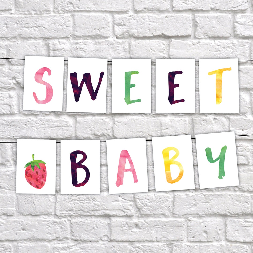 Printable Banner for Fruit Themed Birthday Party or Shower, Fruit ...