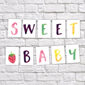 Printable Banner for Fruit Themed Birthday Party or Shower, Fruit ...