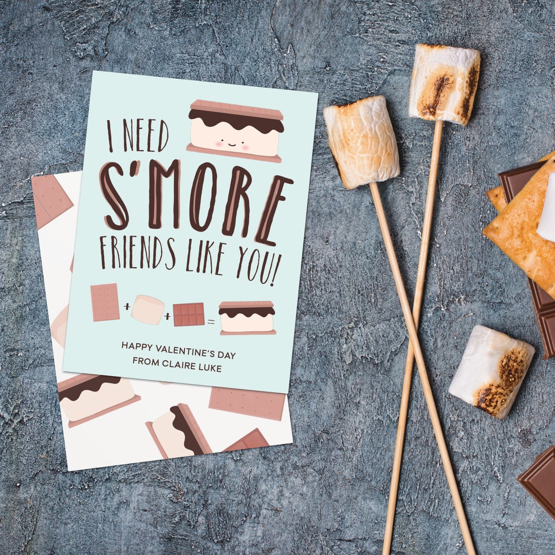 S'more Friends Like You Classroom Printable Valentines Adorable and ...