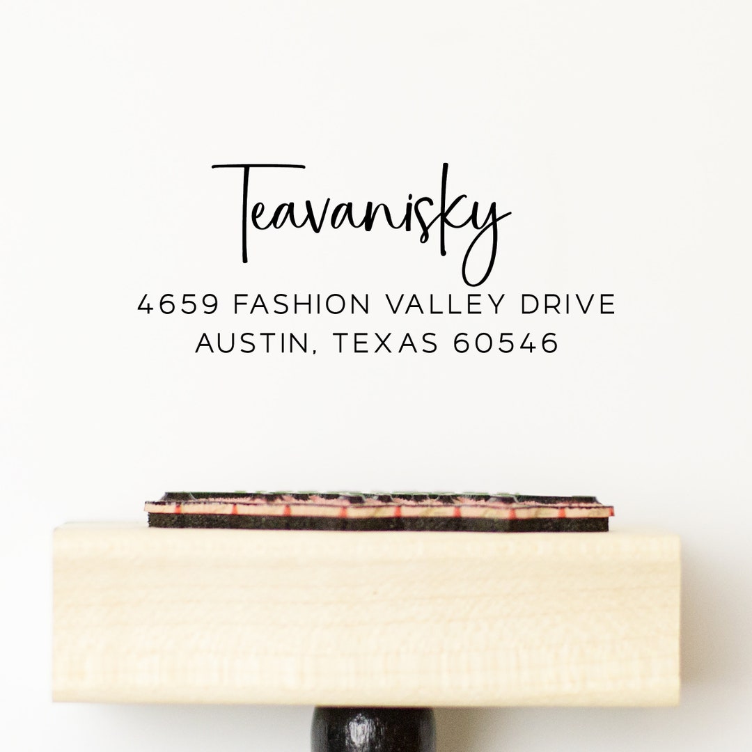 Handwritten Return Address Stamp - Personalized Stamp With Handwriting ...