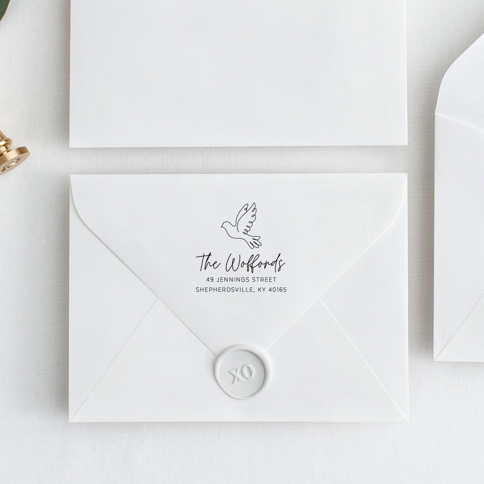 Christian Dove Return Address Stamp, Wedding Gift, Dove Address Stamp ...