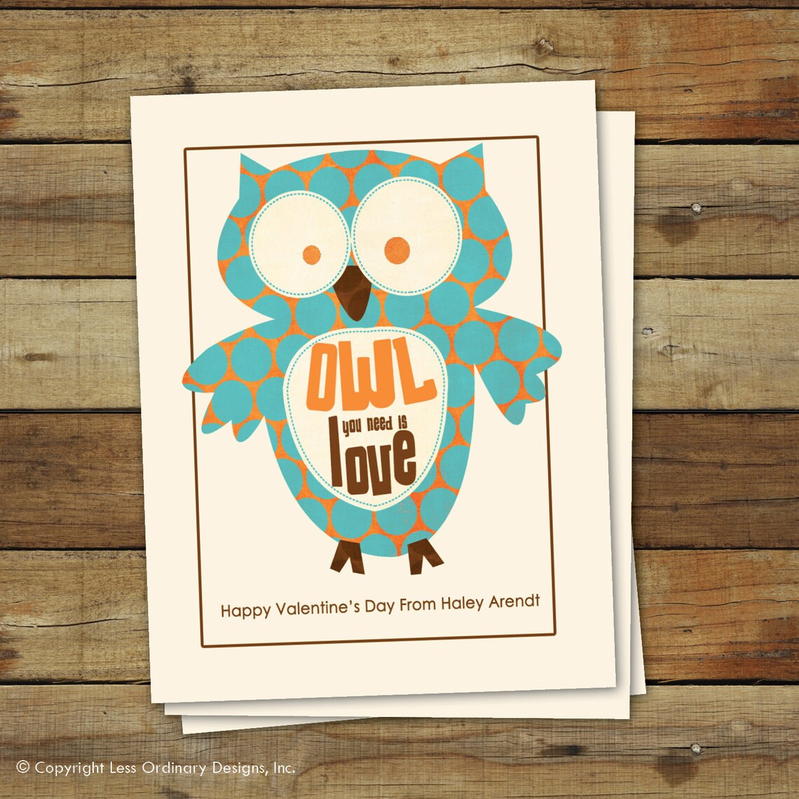 Printable Valentine's Day Card Owl You Need is Love | Etsy