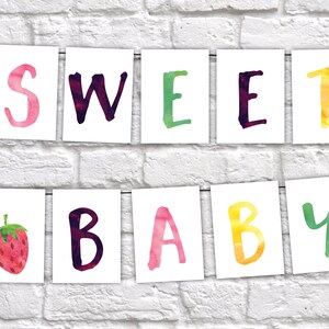 Printable Banner for Fruit Themed Birthday Party or Shower, Fruit ...