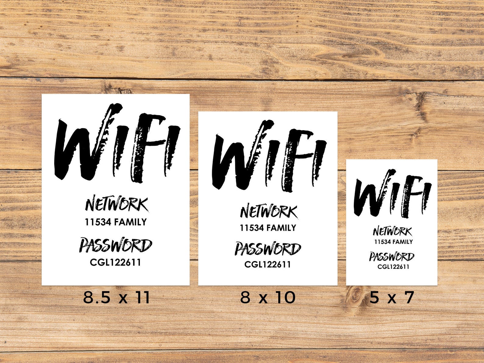 WIFI Password Sign Password Wall Art Printable Wall Art With - Etsy