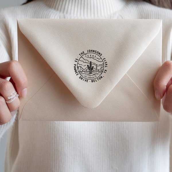 Western Address Stamp - Etsy