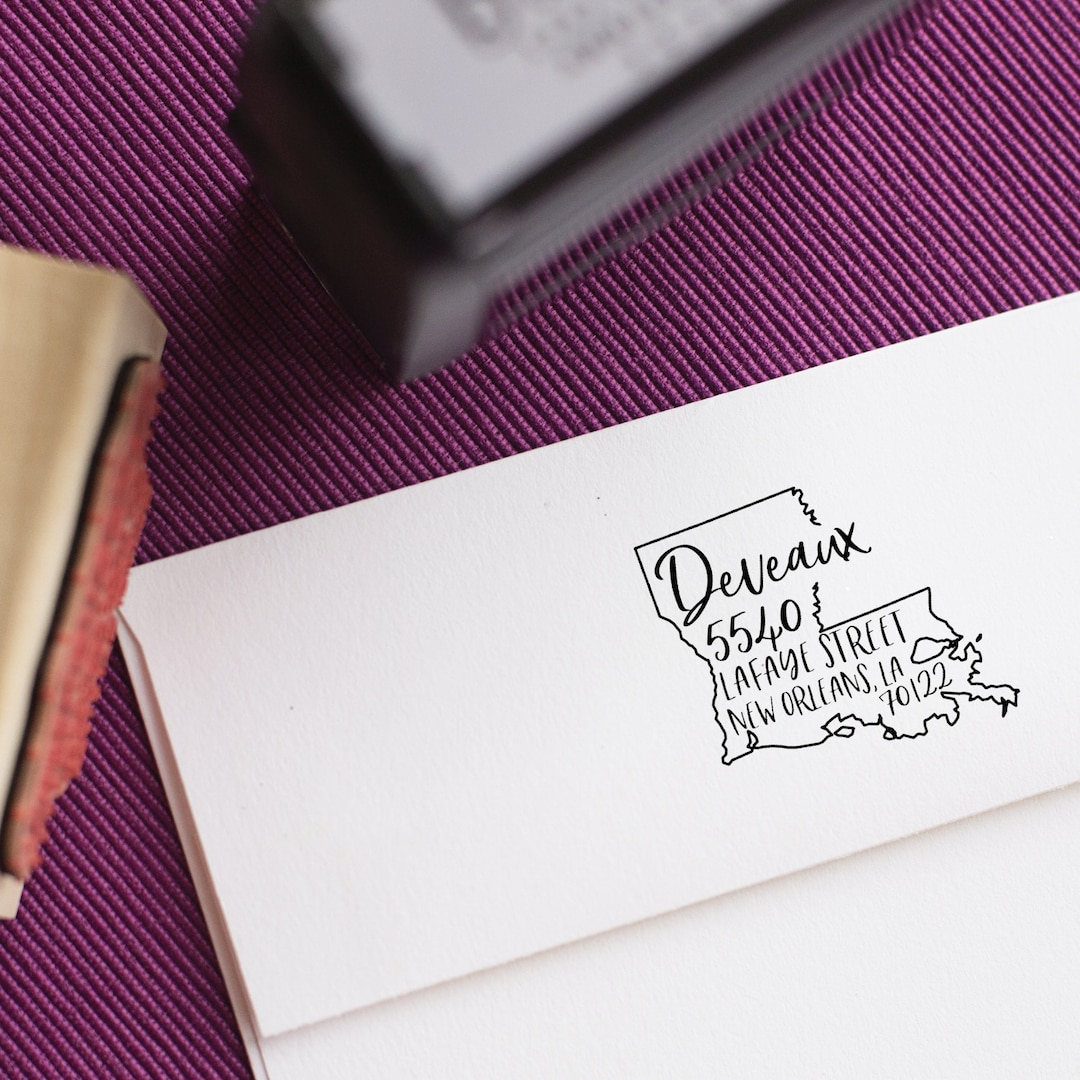 Louisiana Stamp - Custom Louisiana Address Stamp - Return Address Stamp ...