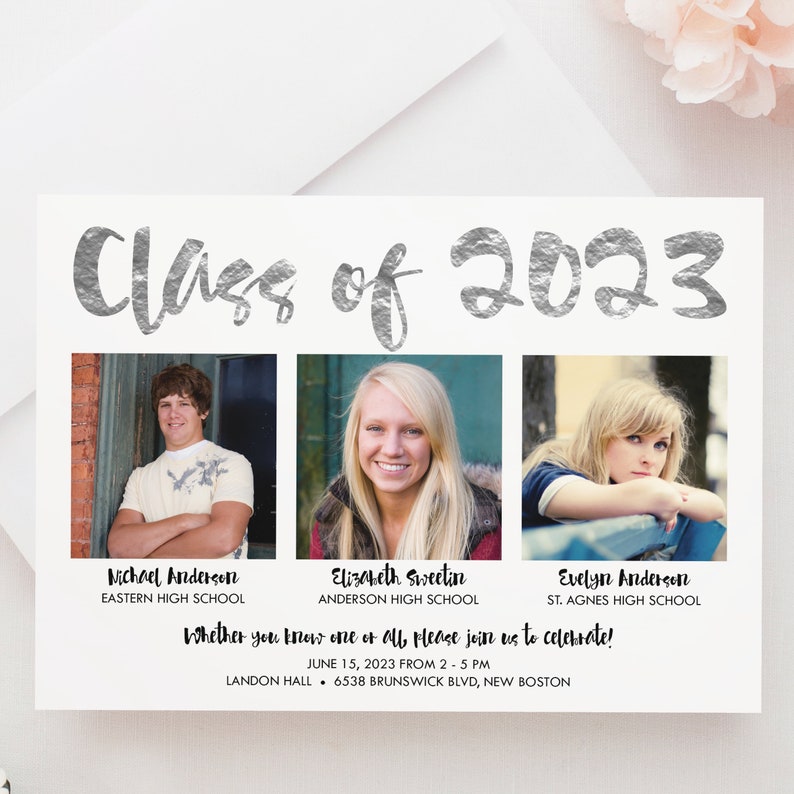 Combined Graduation Party Invitation Graduation Open House - Etsy