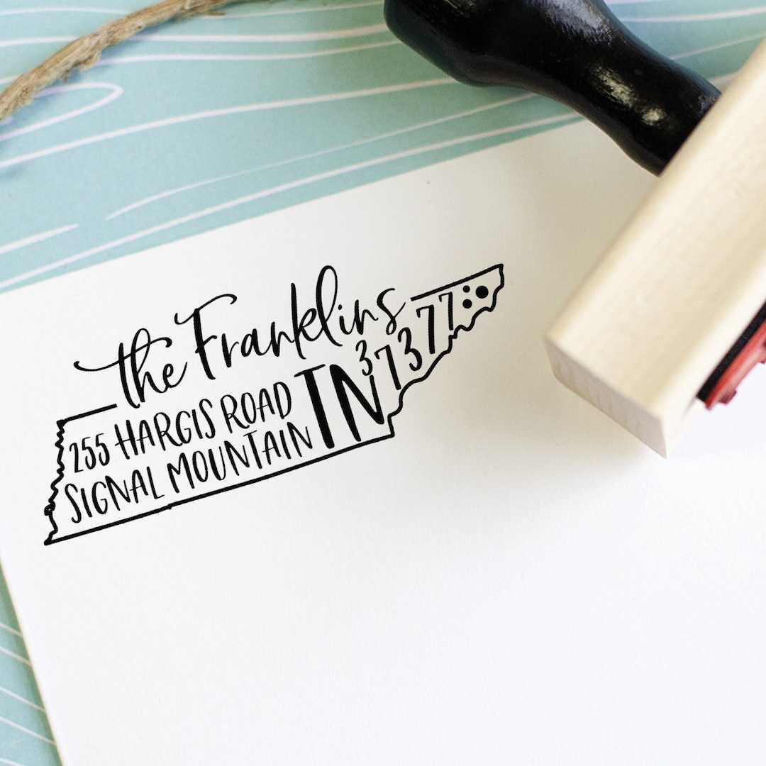 Tennessee Address Stamp Self Inking Return Address Stamp Personalized ...