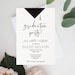 Graduation Party Invitation With Graduation Cap and Tassel - Etsy
