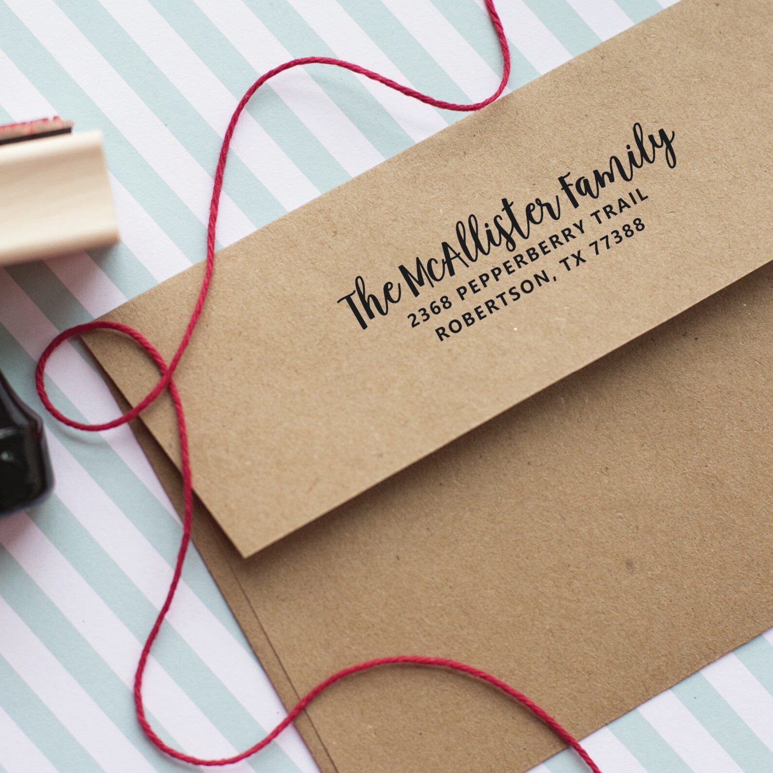 Address Stamp - Self Inking Return Address Stamp - Rubber Stamp ...