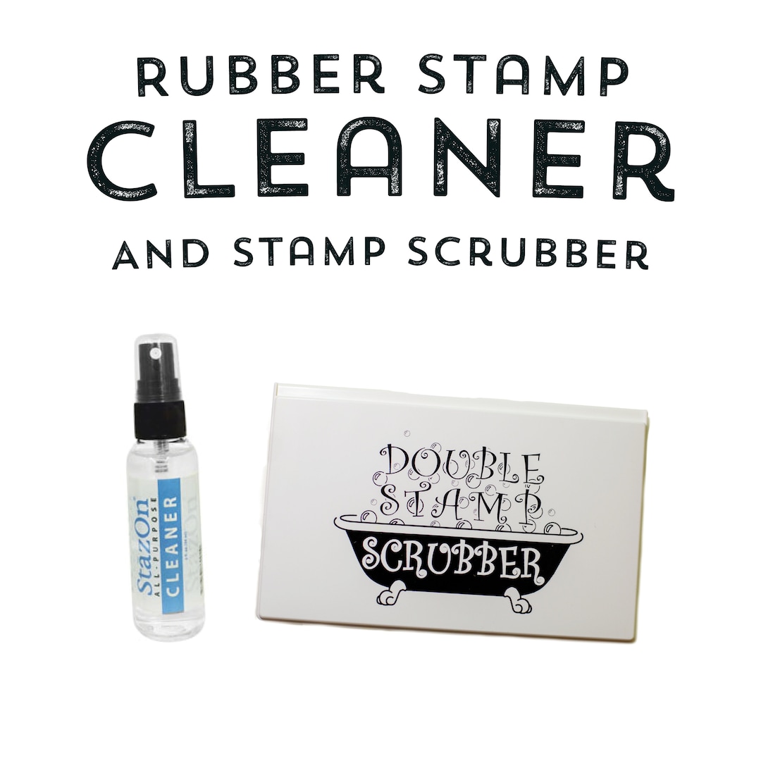 Rubber Stamp Scrubber Pad and Cleaner - Rubber Stamp Cleaning Kit ...