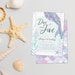 Dive Into Five Mermaid Themed 5th Birthday Party Invitations: Printable ...