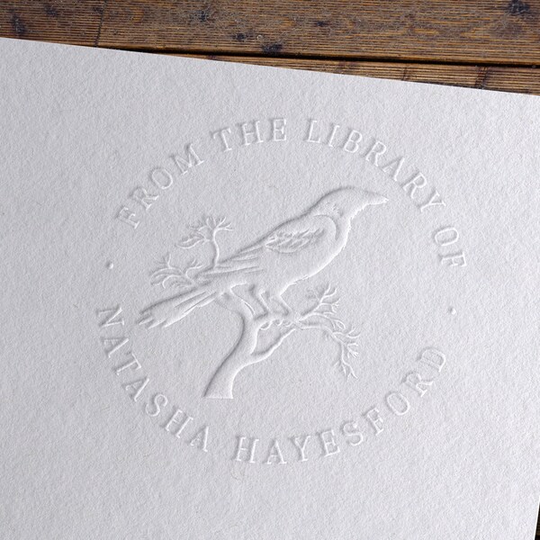 Custom Book Embosser Crow - Etsy