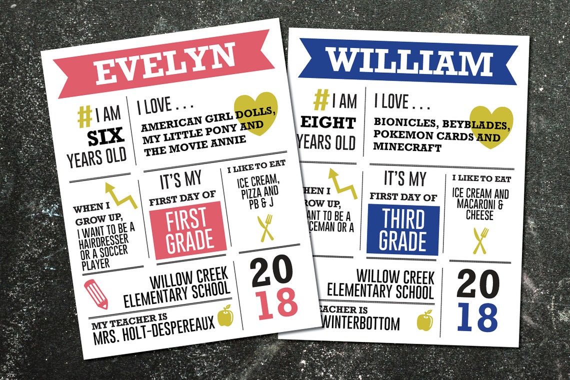 DIY First Day of School Sign Reusable Back to School | Etsy