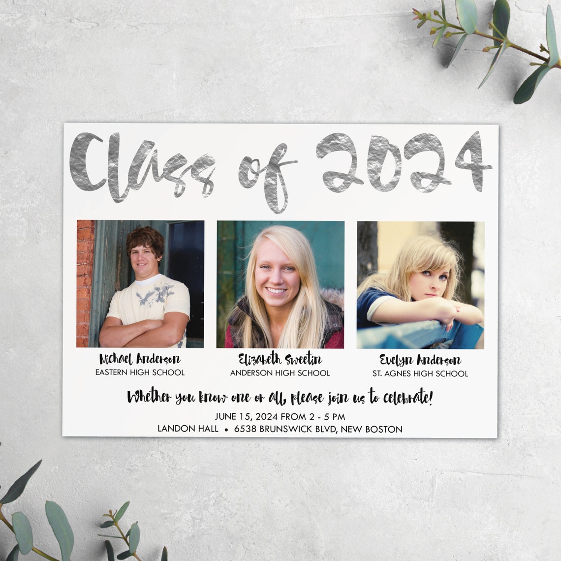 Combined Graduation Party Invitation, Graduation Open House for More ...