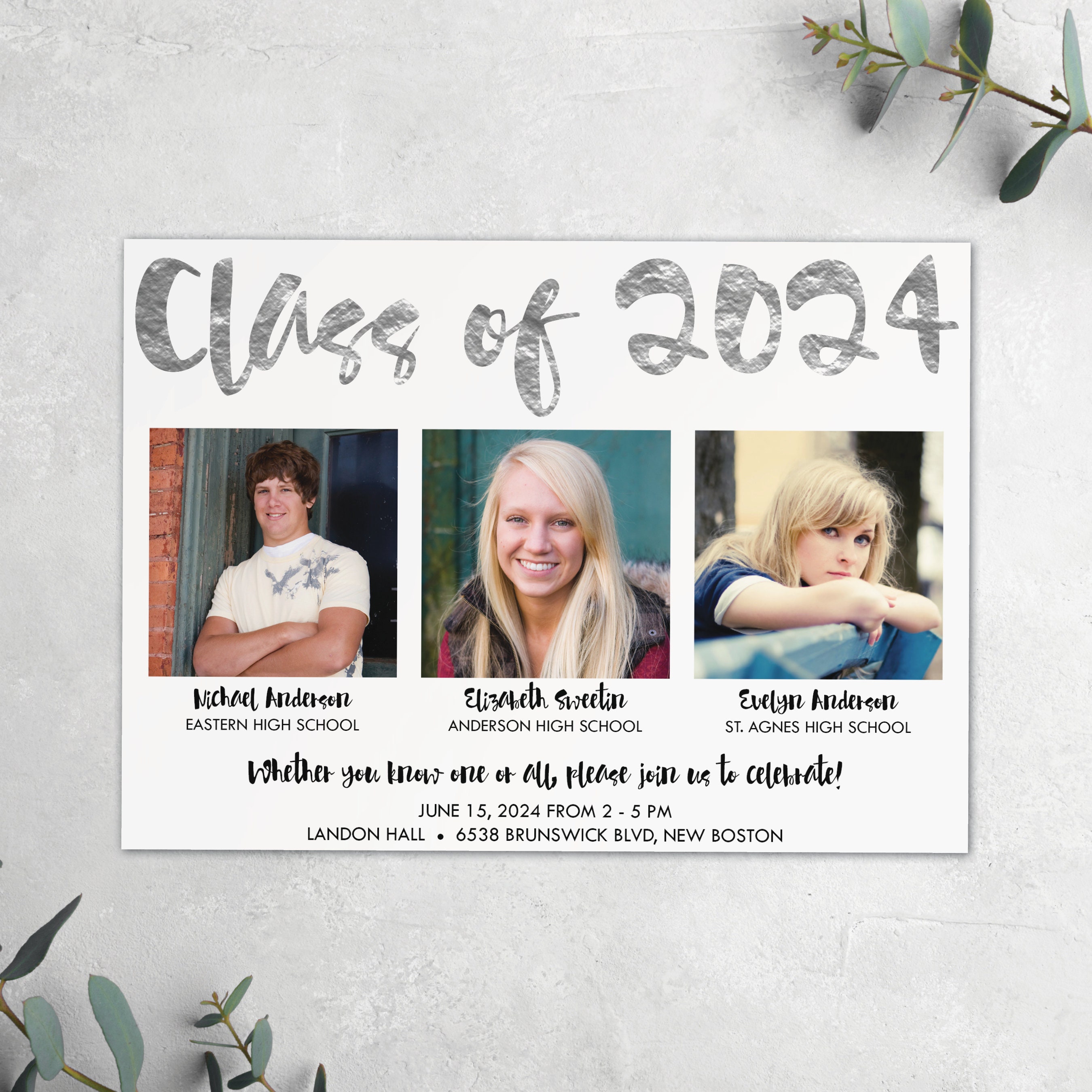Combined Graduation Party Invitation, Graduation Open House for More ...