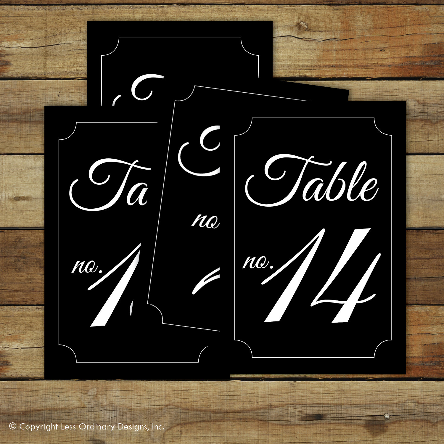 Printable Table Numbers in Black and White for Wedding - Etsy Canada