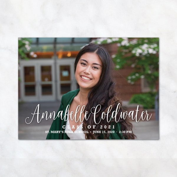 Graduation Announcement Card High - Etsy