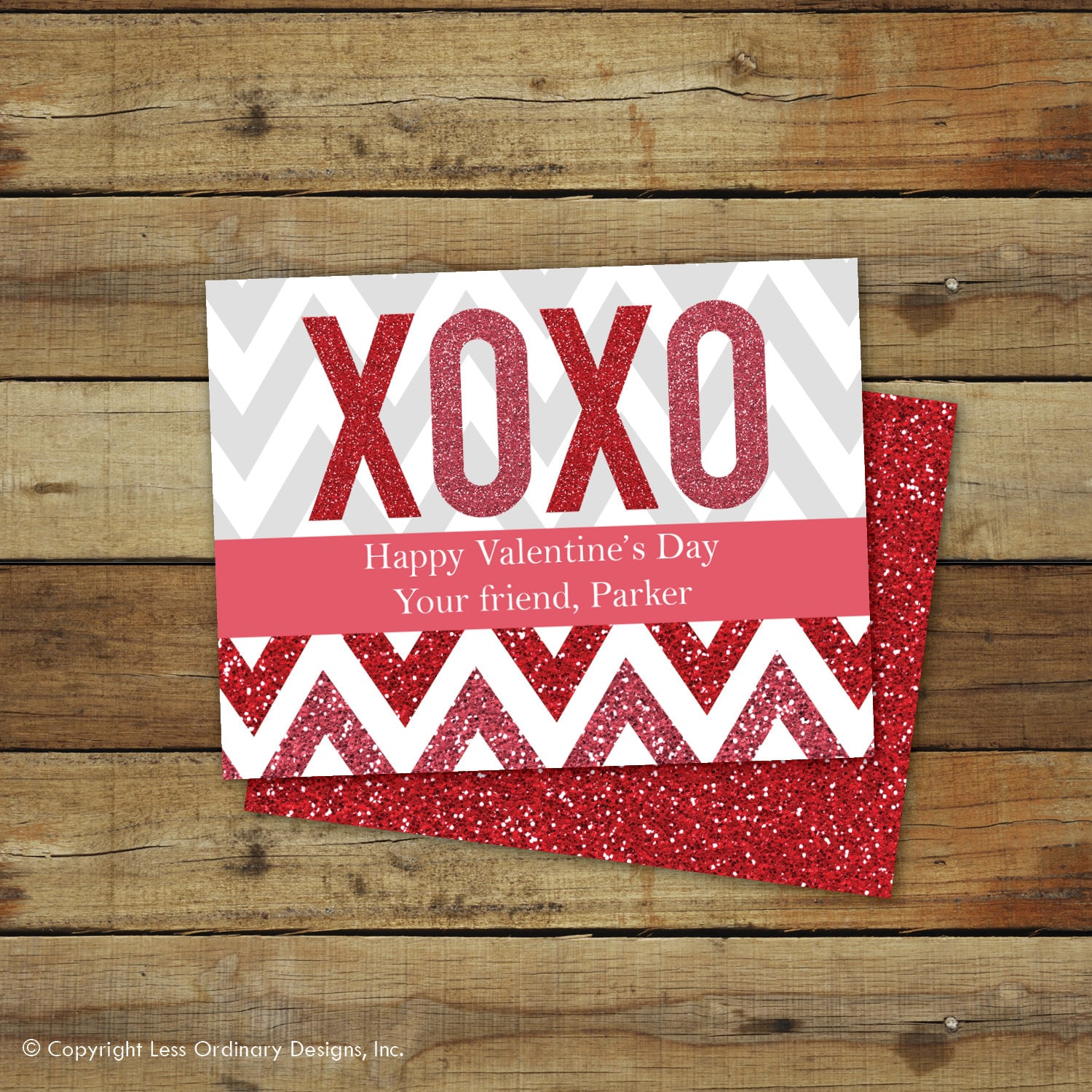 Glitter XOXO, Printable School Valentine, Editable Pdf, Instant ...