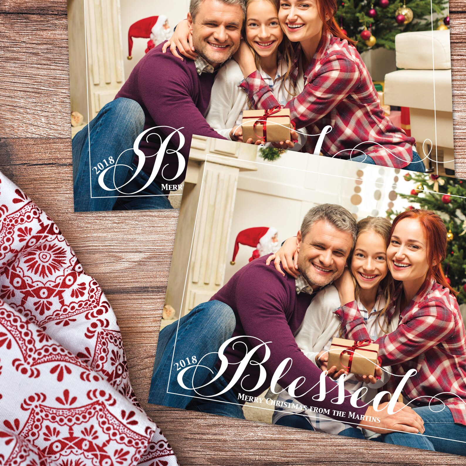 Blessed Christmas Card Holiday Photo Card Printable Blessed - Etsy