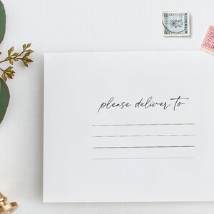 Custom 'please Deliver To' Envelope Stamp Personalized Address Line ...