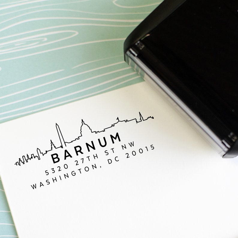 Washington D.C. Address Stamp Self Inking Return Address - Etsy