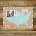 Map Moving Announcement, Map Photo Card, Cross Country Move, We've ...