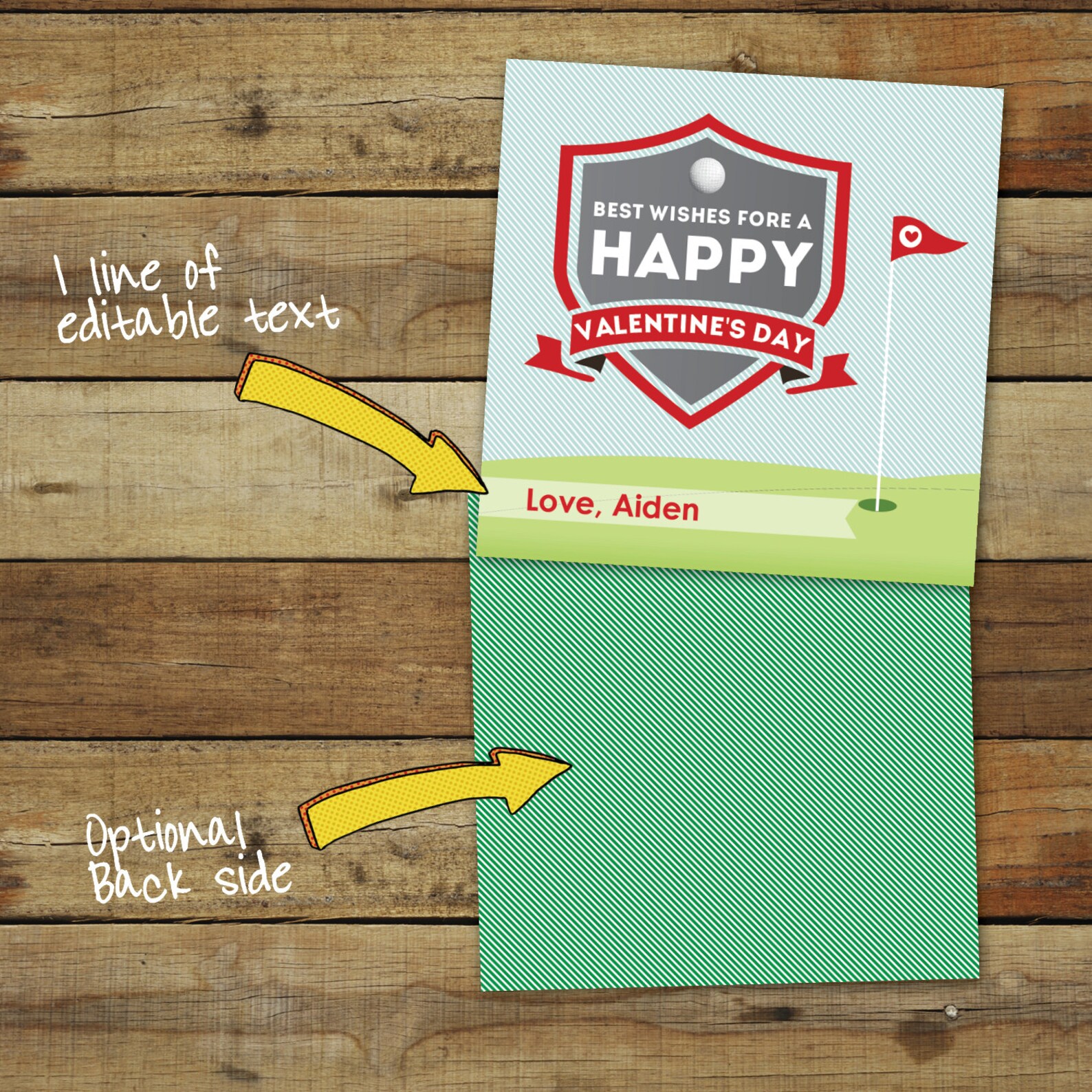 Golf Valentines Printable Golf Valentine Classroom Golf | Etsy