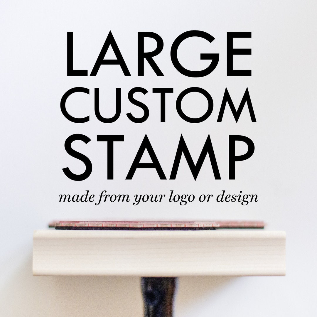 Large Custom Stamp 4 5 6 7 or 8 Custom Logo Stamp Custom Rubber Stamp ...