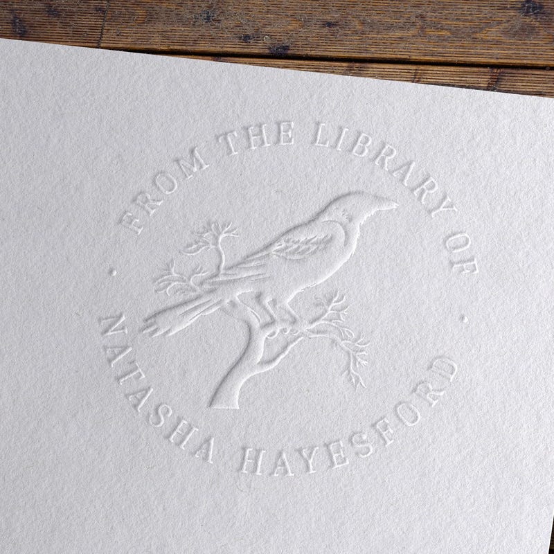 Book Emboss Crow - Etsy