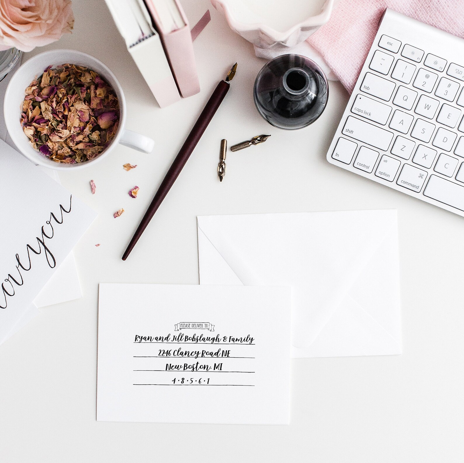 Addressing Stamp for Snail Mail, please Deliver To Address Lines for ...