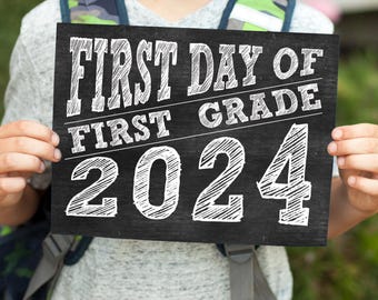 FIRST Day of School Printable Chalkboard Signs BUNDLE instant Download ...