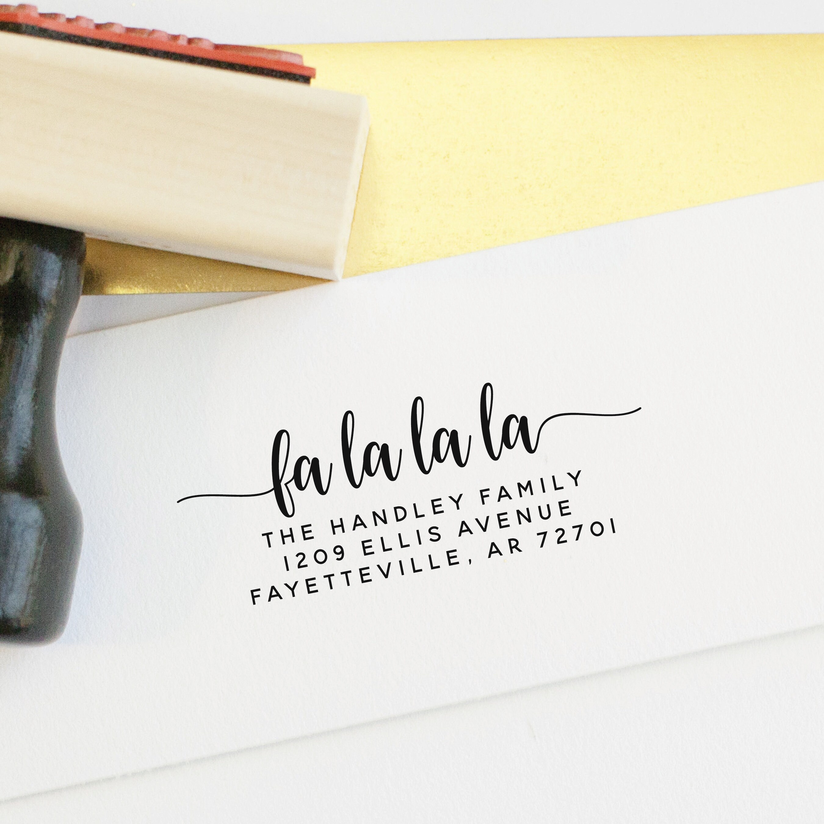 Fa La La La Address Stamp Christmas Card Return Address Etsy fa-la-la-la-address-stamp-christmas-card-return-address-etsy