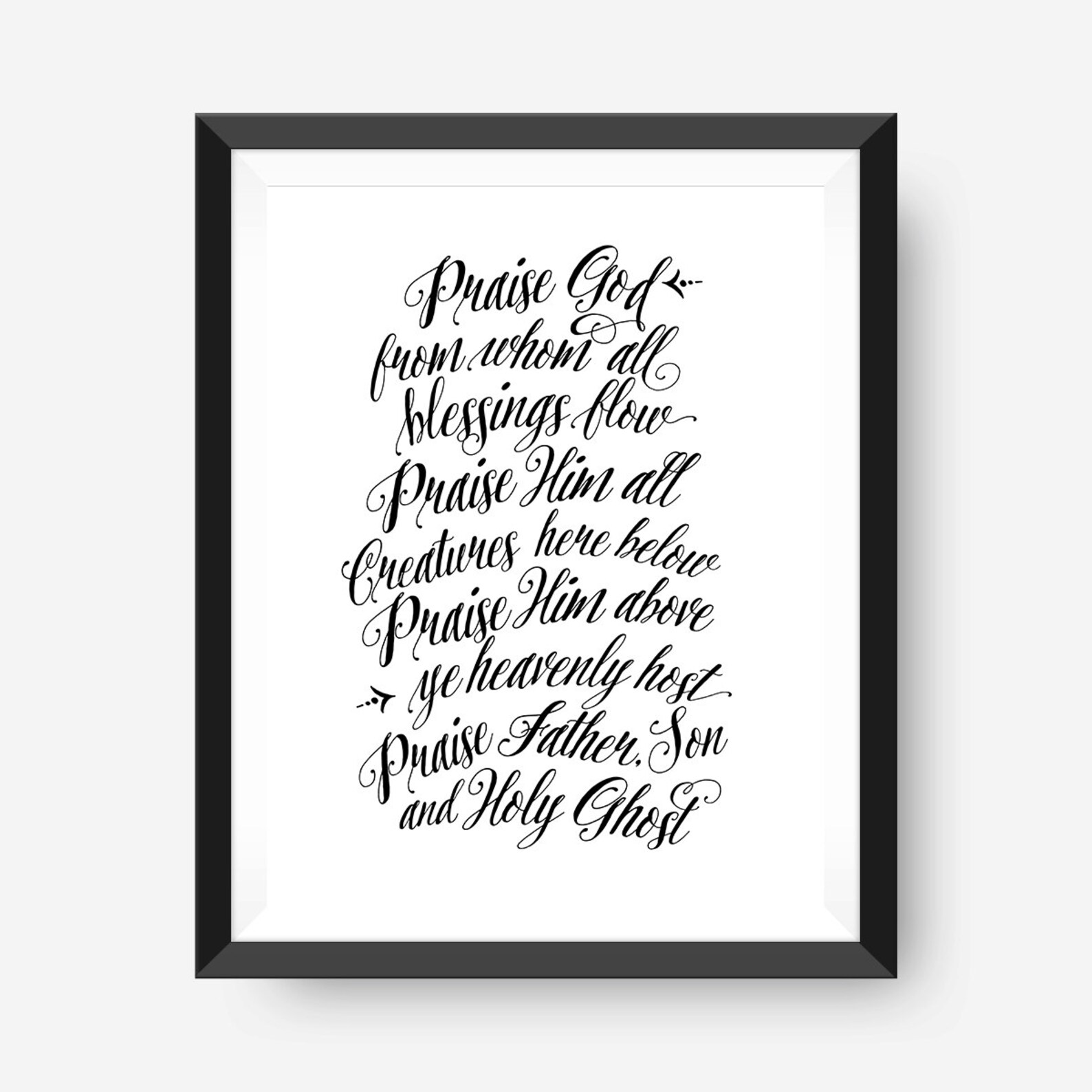 Doxology Wall Art Doxology Printable Wall Art 8x10 - Etsy
