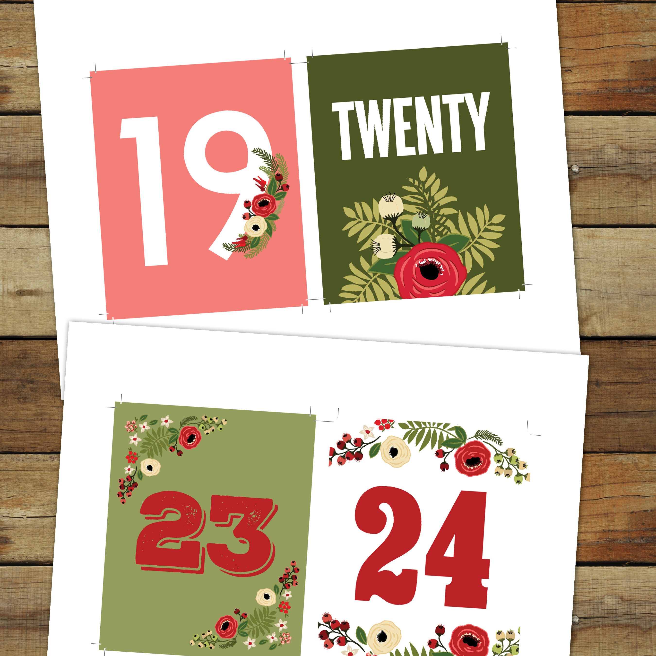 Printable Advent Calendar December Calendar 25 4 x | Etsy