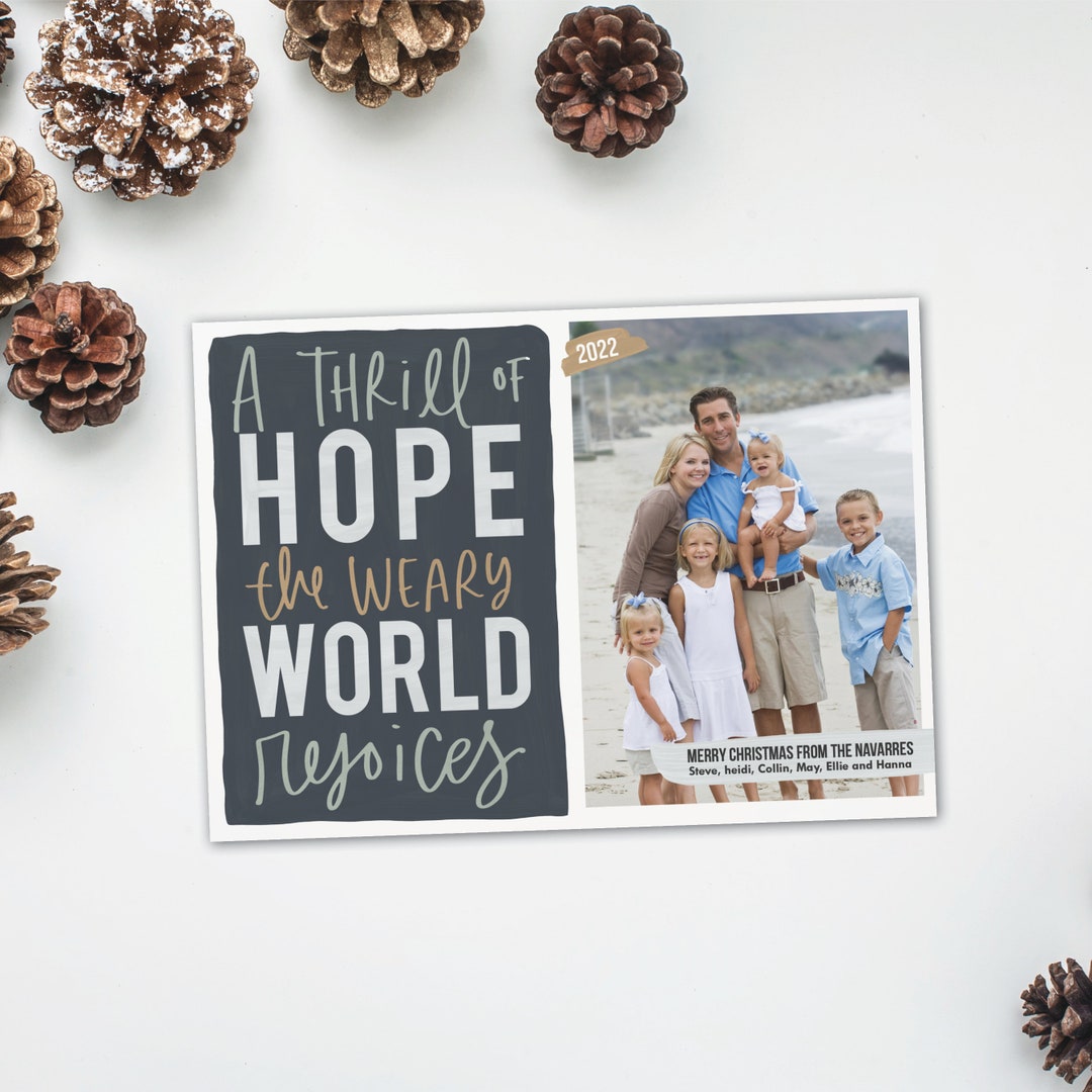 Thrill of Hope Christmas Card, Oh Holy Night Christmas Card, Christmas ...