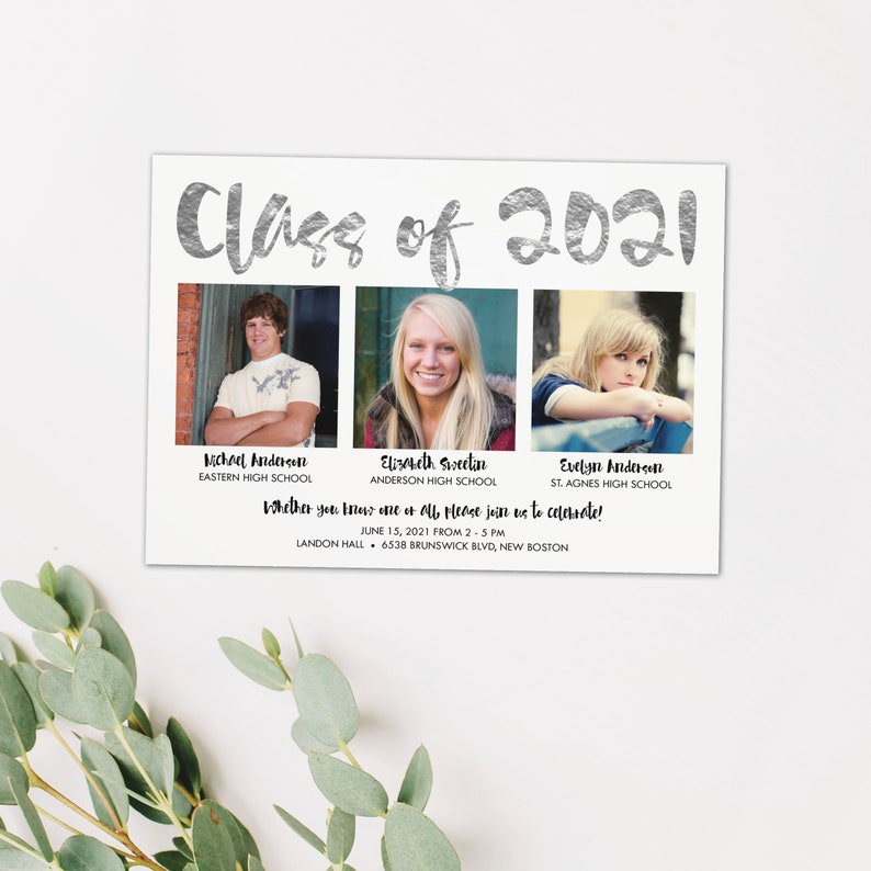 Combined Graduation Party Invitation Graduation Open House - Etsy